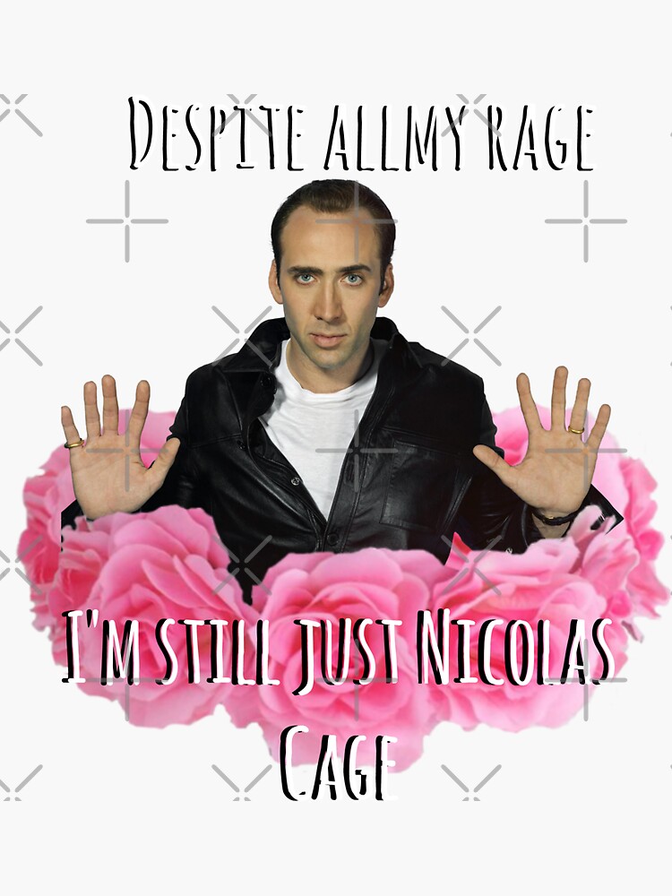 "Despite all my rage" Sticker by KeriLynne | Redbubble