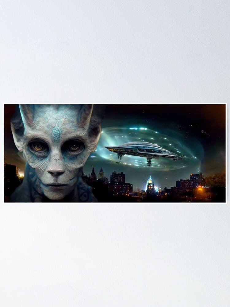 "AI Art - Alien Invasion: The Arrival" Poster for Sale by AI-Art ...