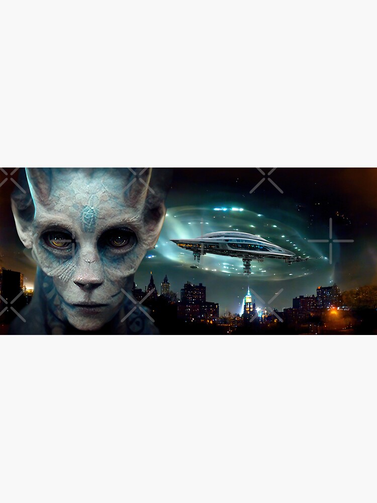 "AI Art - Alien Invasion: The Arrival" Sticker for Sale by AI-Art ...