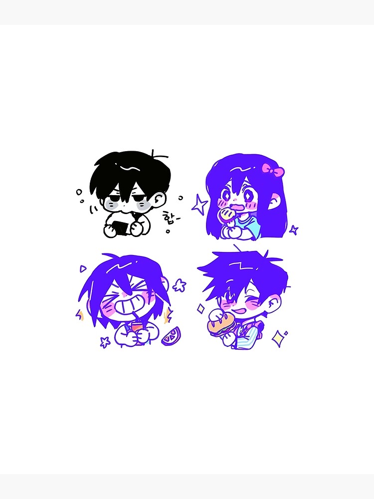 "Omori Auber Basil Chibi Sticker" Poster for Sale by deccap | Redbubble