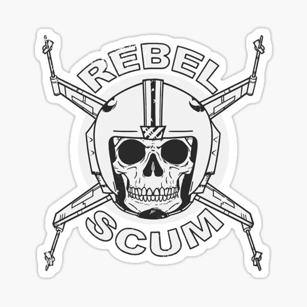"REBEL SCUM" Sticker for Sale by ThomasLyonsd | Redbubble