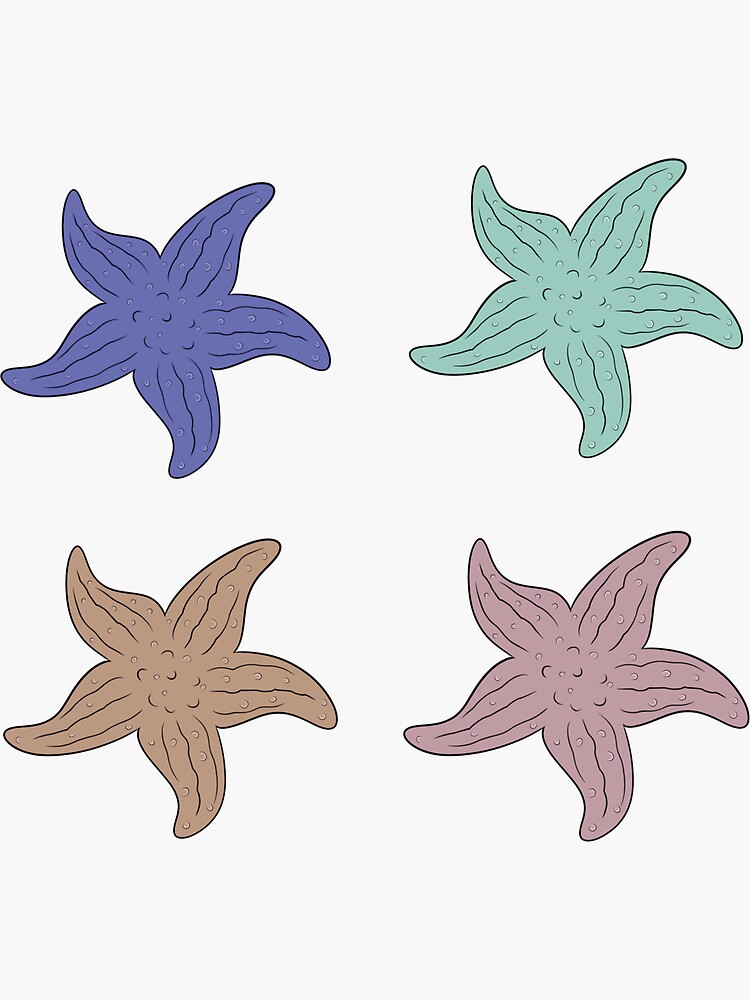 "Ocean blue starfish sticker pack " Sticker for Sale by Death-byart ...