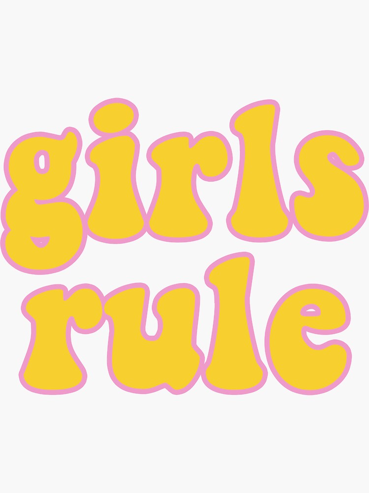 "Girls Rule Hippie Sticker" Sticker for Sale by baileymincer | Redbubble