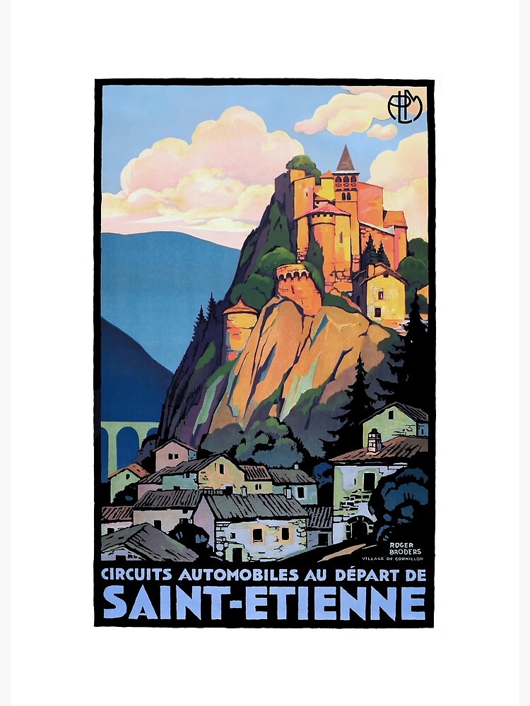 "1929 FRANCE Cornillon Saint Etienne PLM Travel Poster" Poster for Sale by retrographics | Redbubble