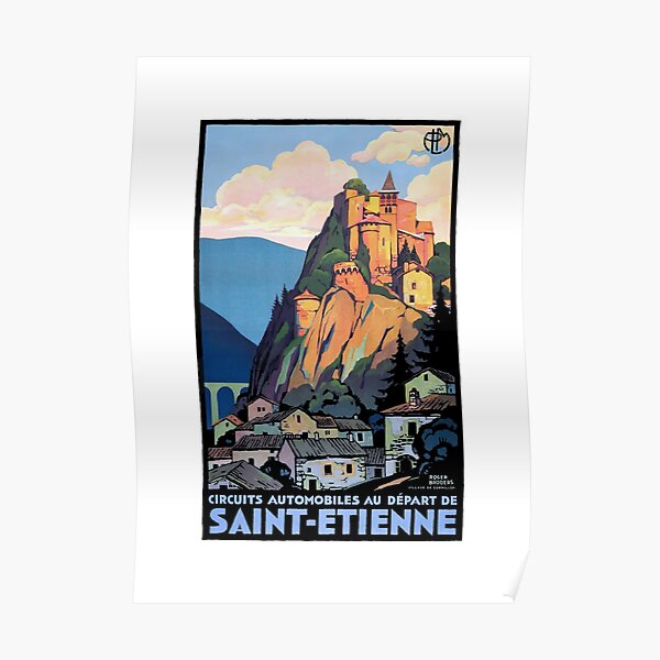 "1929 FRANCE Cornillon Saint Etienne PLM Travel Poster" Poster for Sale by retrographics | Redbubble