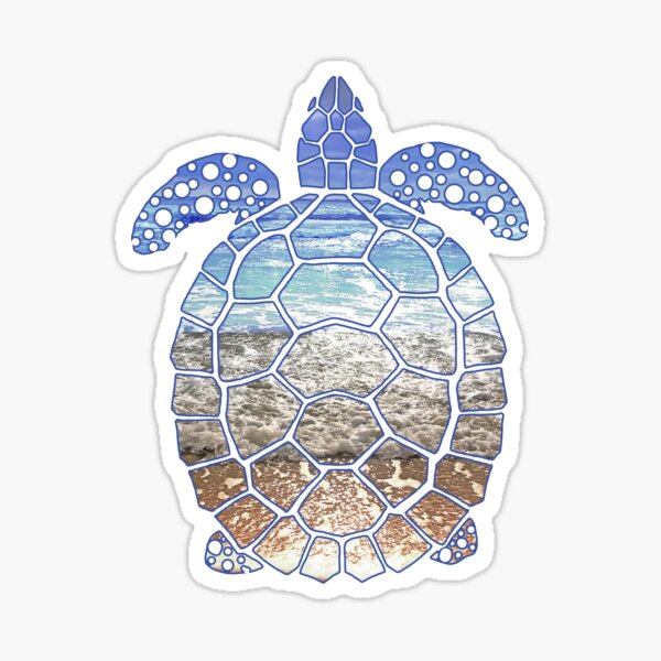 "Beach Turtle" Sticker for Sale by AstraBlink7 | Redbubble