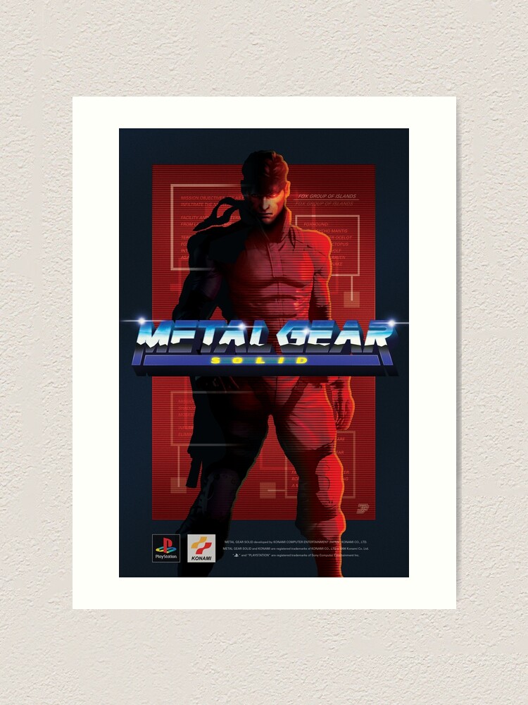 "Original Metal Gear Solid "Snake" Retro Poster" Art Print by ...
