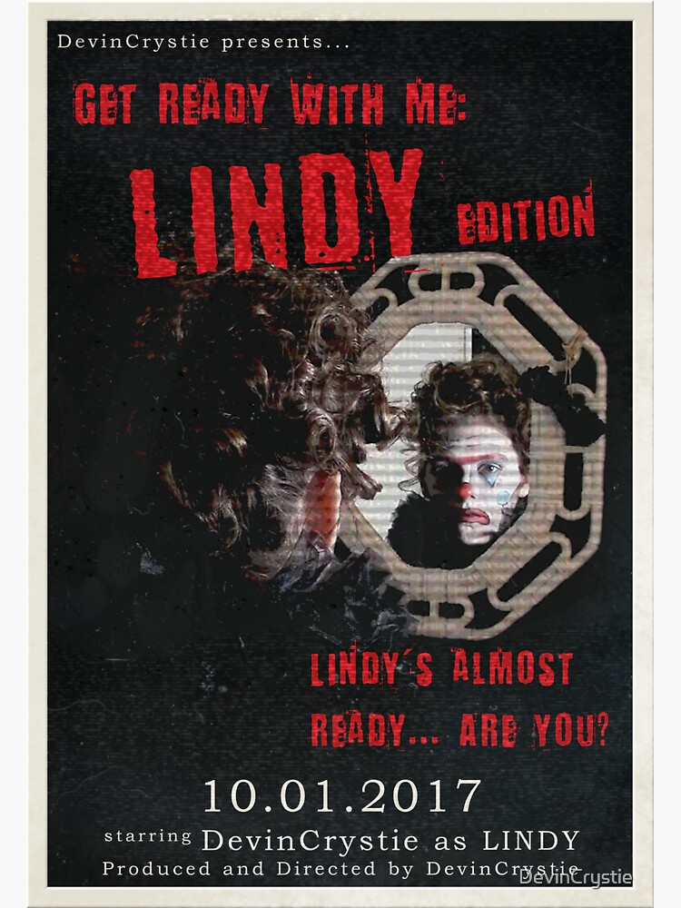 ""Lindy" Vintage Horror Movie Poster Aesthetic" Sticker for Sale by ...
