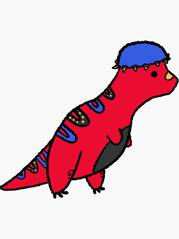 "polyam pride pachycephalosaur " Sticker for Sale by Rorried | Redbubble