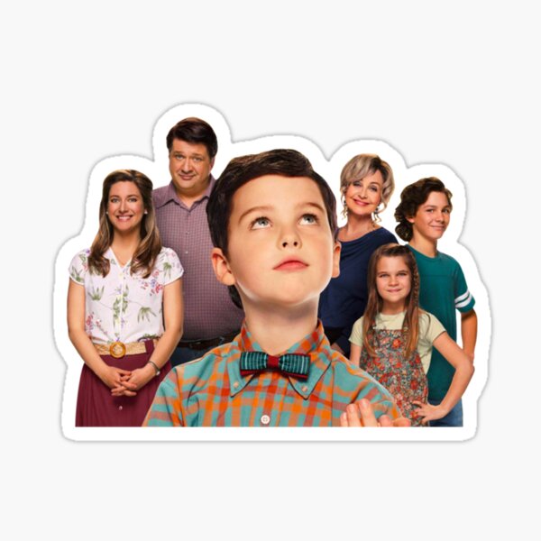"Young Sheldon " Sticker for Sale by SimmonsKeisha | Redbubble