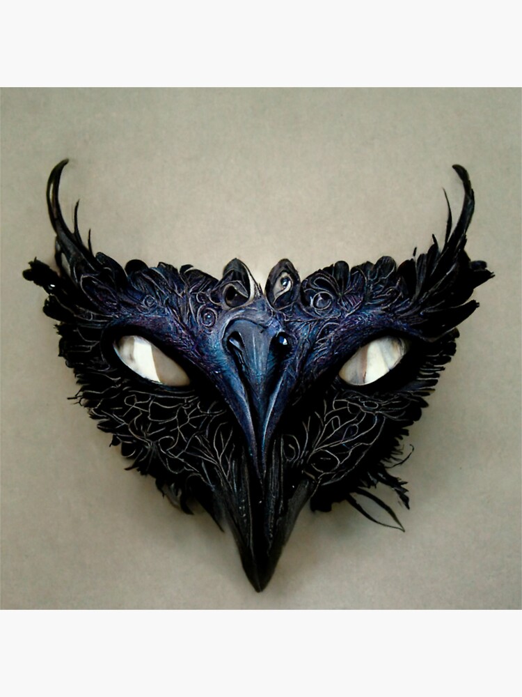 "Raven Mask Masquerade Black Bird Crow" Sticker for Sale by Griffelkinn ...