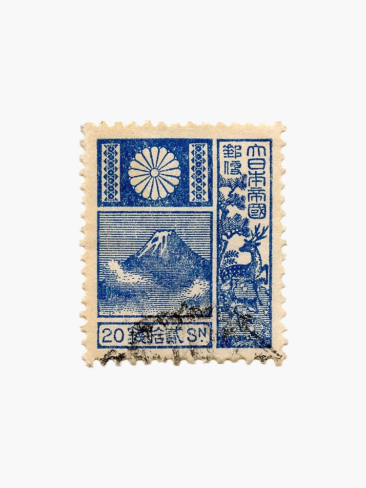 "blue vintage stamp" Sticker for Sale by spoopy101 | Redbubble