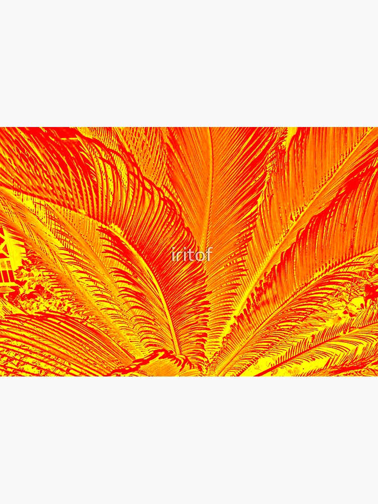 "Abstract bright Yellow-Orange Tropical Sago Palm by Iritof" Sticker ...
