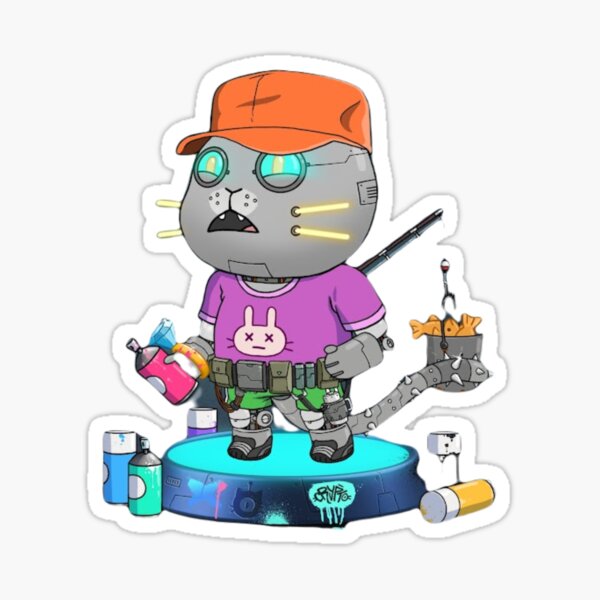 "CATBOTICA | CATS Stickers | Meow!" Sticker for Sale by Stickerscats ...