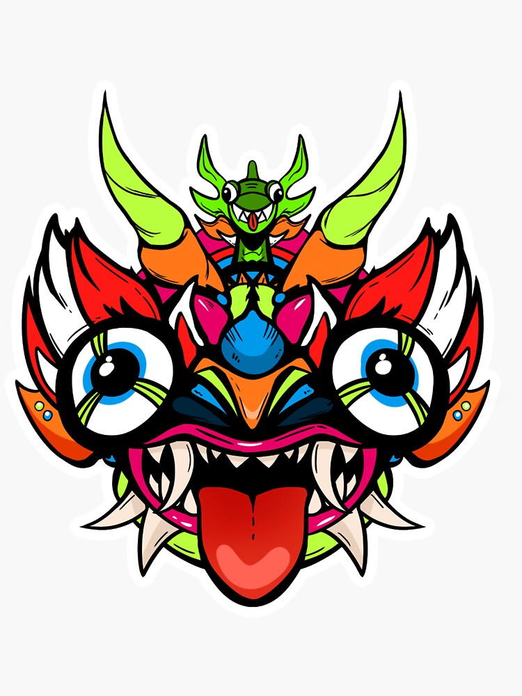 Pegatina for Sale con la obra «Diablada Perú» de Peru Street | Redbubble