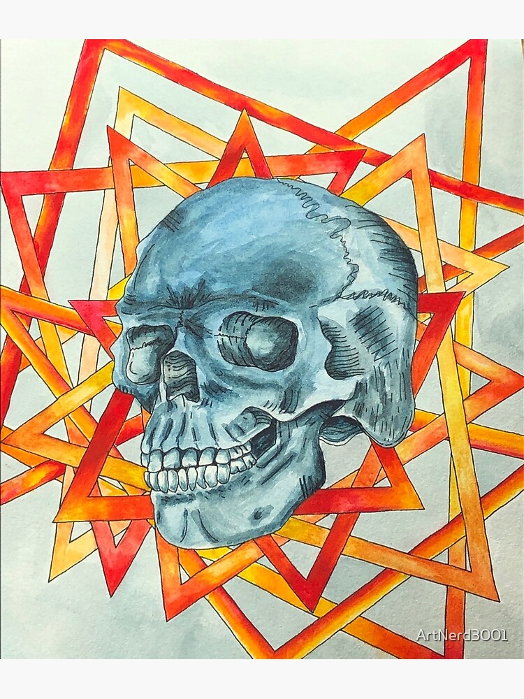 "Skeleton With Triangles" Poster for Sale by ArtNerd3001 | Redbubble