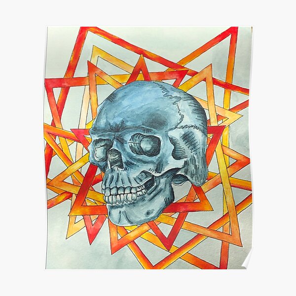 "Skeleton With Triangles" Poster for Sale by ArtNerd3001 | Redbubble