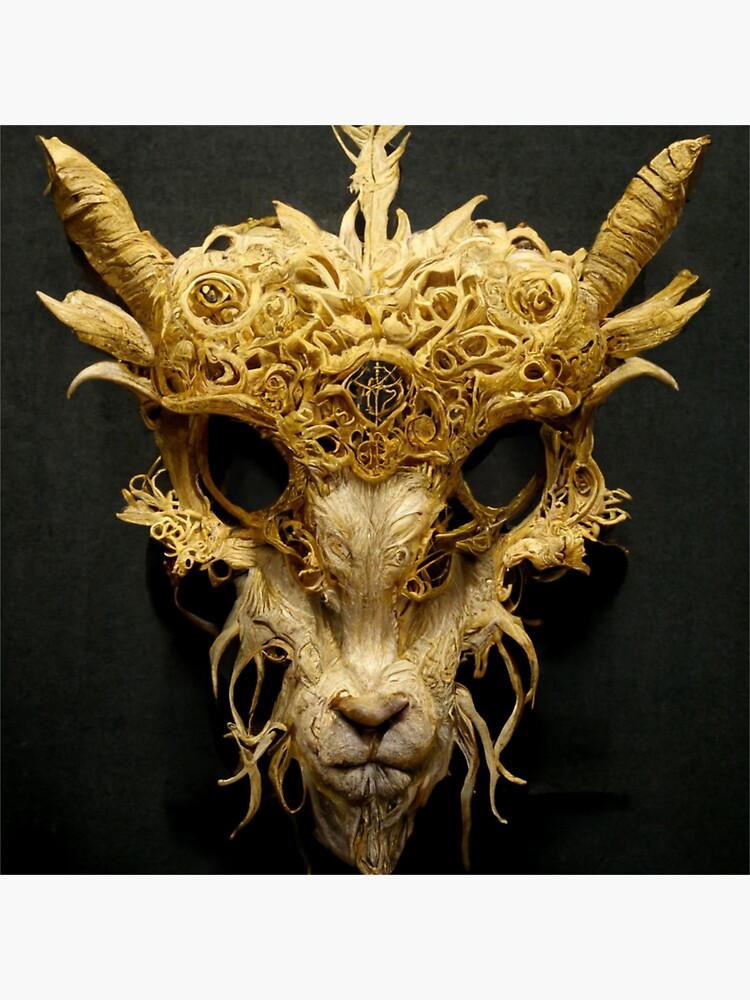 "Goat Mask Masquerade Gold Animal" Poster for Sale by Griffelkinn ...