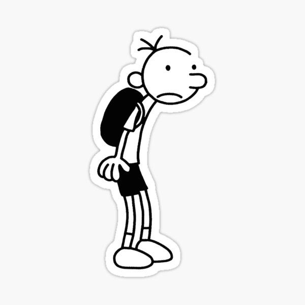"diary of a wimpy kid" Sticker for Sale by justinaclesot | Redbubble