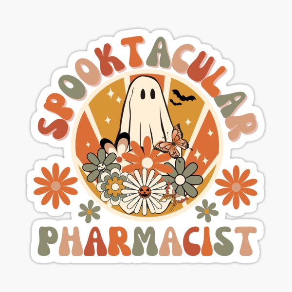 "pharmacist halloween" Sticker for Sale by Hey-Nice-Shirt | Redbubble