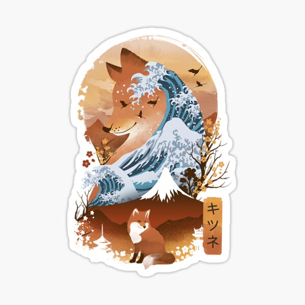 "kitsune nature girl" Sticker for Sale by natlusenti | Redbubble