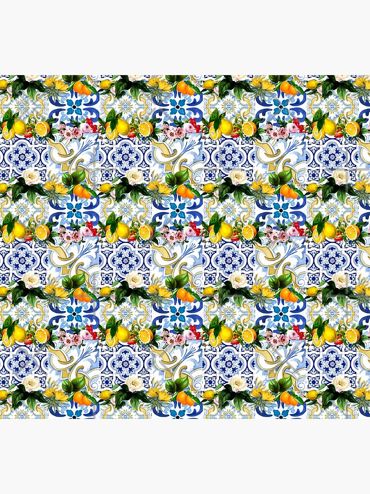Sicilian Tiles,mediterranean,mosaic,lemons, Socks Designed & Sold By ...