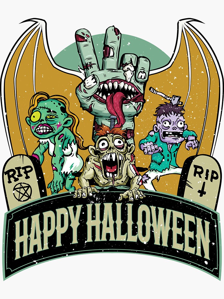 "RIP | Happy Halloween | Cute Zombie Gift For Boys and Girls Halloween ...