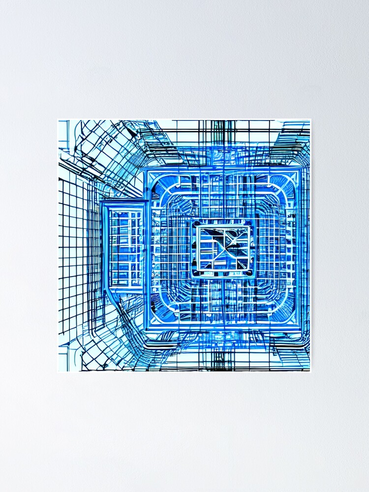 "Nuclear Reactor Blueprint" Poster for Sale by Trieste02 | Redbubble