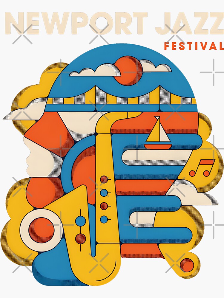 "Jazz Fest" Sticker for Sale by Lomanuela | Redbubble