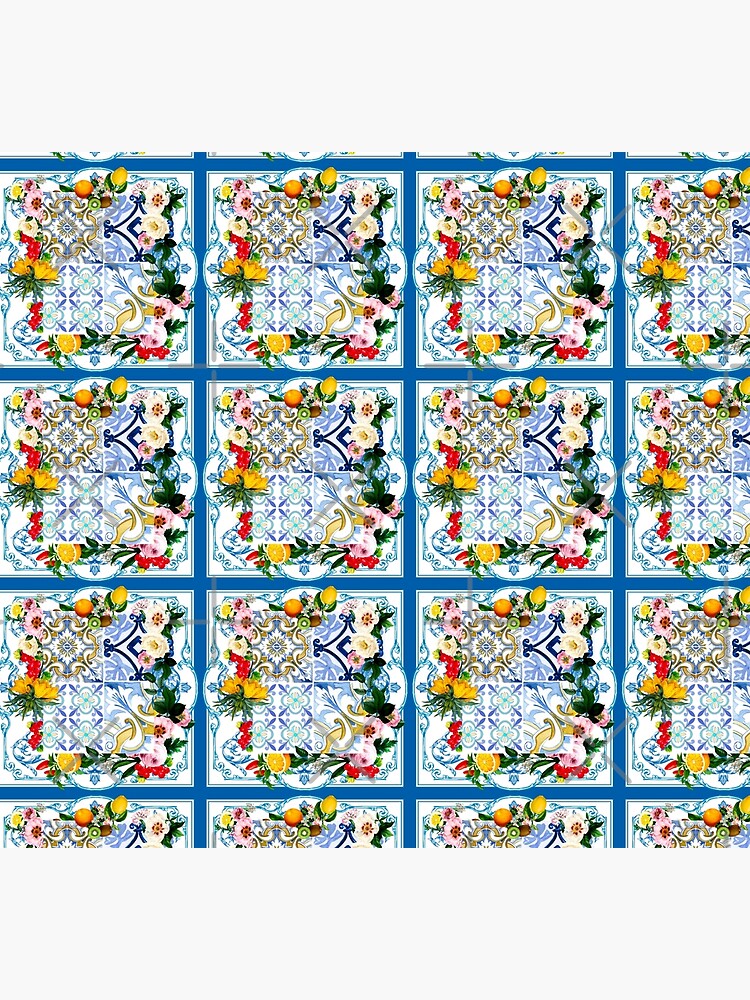 Sicilian Tiles,mediterranean,mosaic,lemons, Socks Designed & Sold By ...