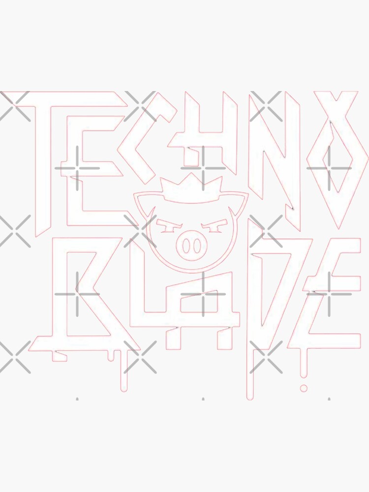 "TechnoBlade Logo" Sticker for Sale by 1991vintage | Redbubble