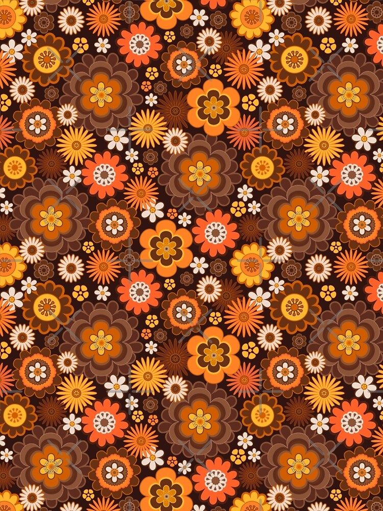 "Vintage Retro 70s Floral pattern" A-Line Dress for Sale by ...