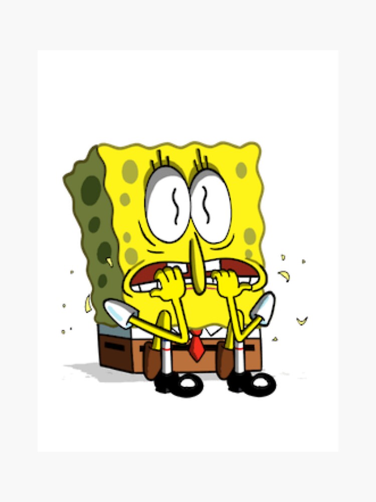 "spongebob scared" Sticker for Sale by GreenoblinStore | Redbubble