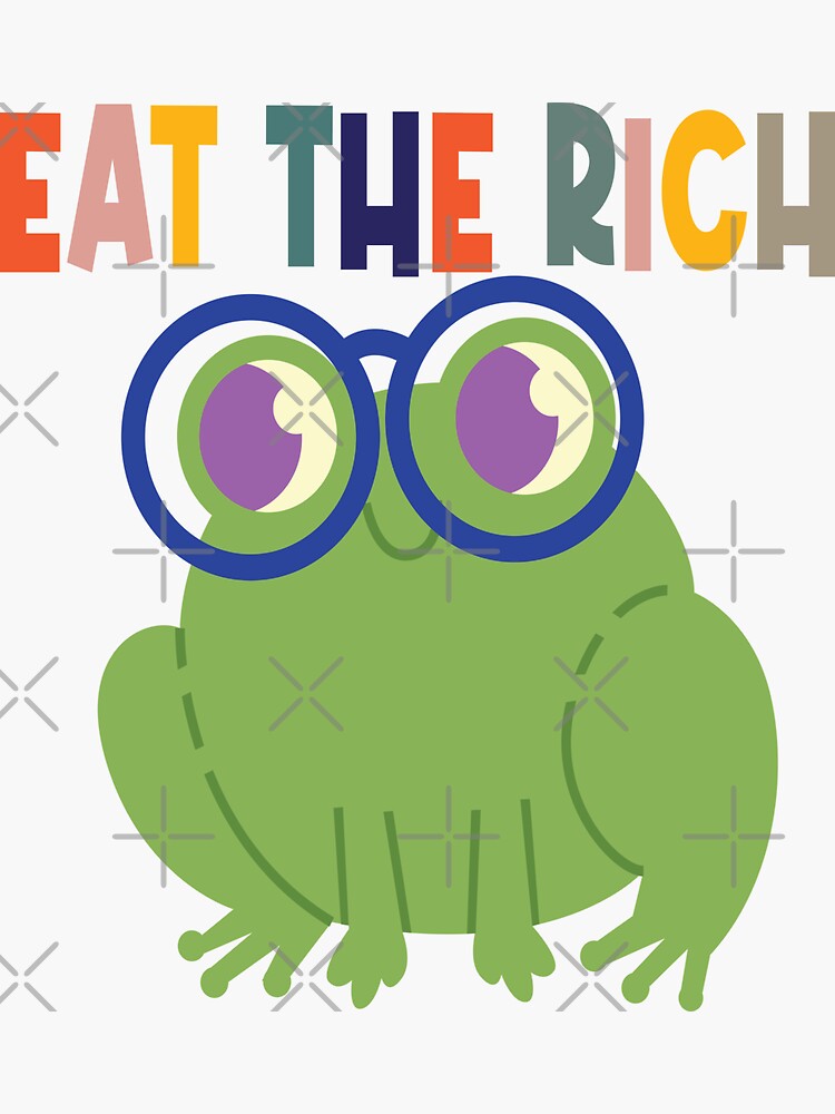 "Eat The Rich Frog" Sticker for Sale by Xavia-blue | Redbubble