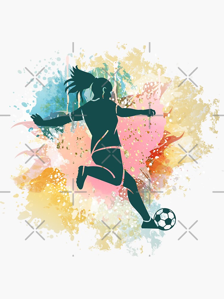 "Soccer Player Woman Teen Girl Soccer gift" Sticker for Sale by TM ...
