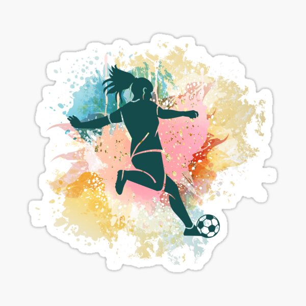 "Soccer Player Woman Teen Girl Soccer gift" Sticker for Sale by TM ...