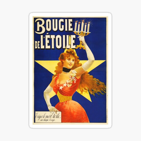 "BOUGIE DE LETOILE Candle of the Star 1889 Paris France Old Advertising ...