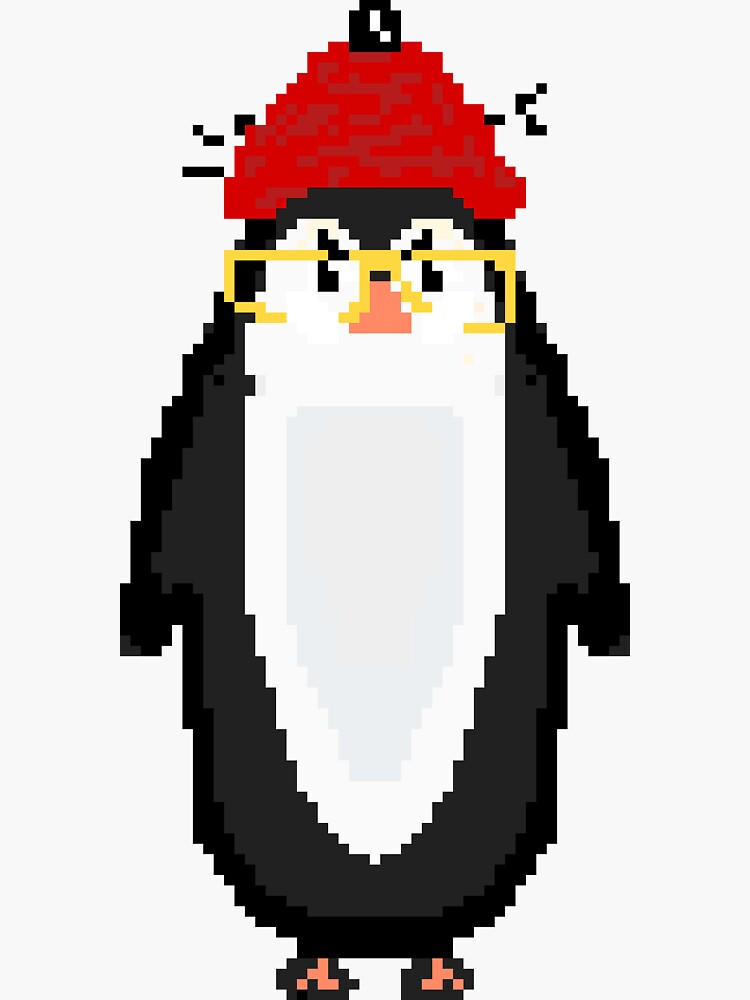 "angry pingu with red hat" Sticker for Sale by darbanville | Redbubble