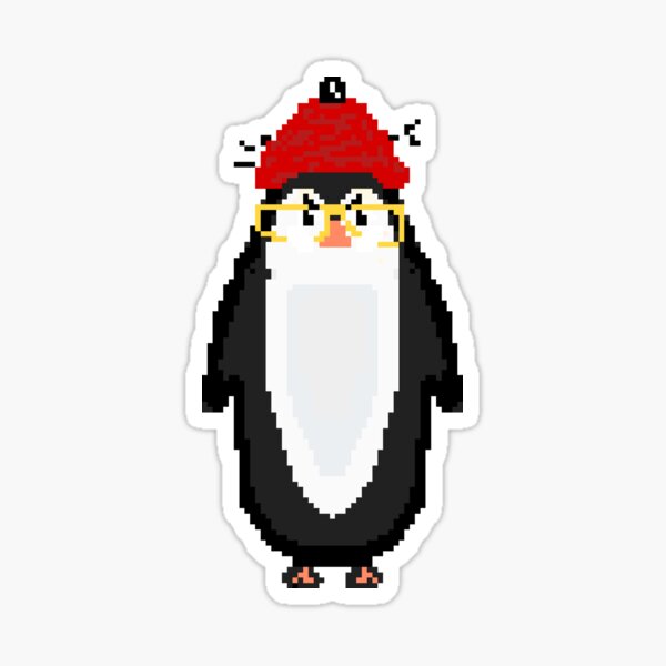 "angry pingu with red hat" Sticker for Sale by darbanville | Redbubble