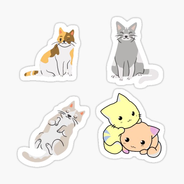 "Cat Sticker Pack" Sticker for Sale by CatManiaShop | Redbubble