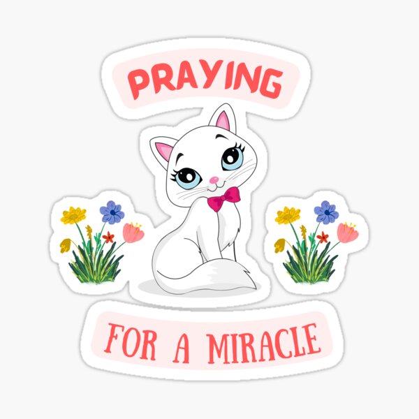 "Praying for a miracle" Sticker for Sale by CraZyyShop | Redbubble