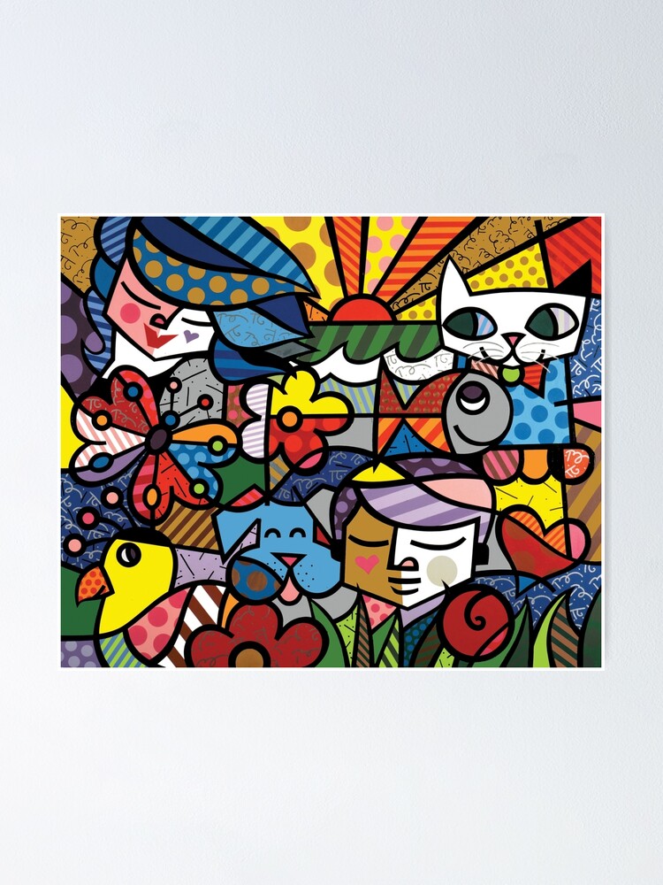 "Romero Britto" Poster for Sale by Alexander44444 | Redbubble