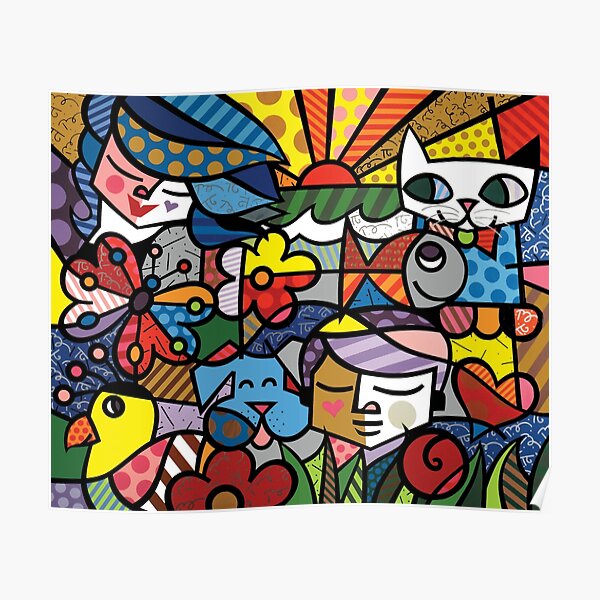 "Romero Britto" Poster for Sale by Alexander44444 | Redbubble