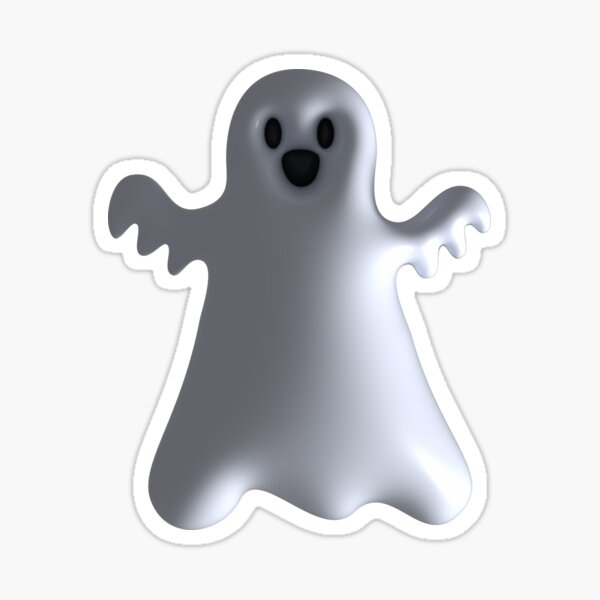 "Halloween ghost in 3D" Sticker for Sale by EngineerGoC | Redbubble