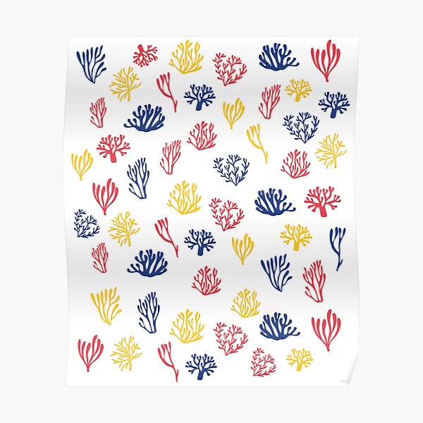 "Primary Coral" Poster for Sale by SpilloDesign | Redbubble