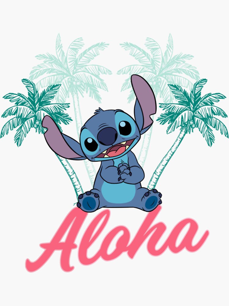 " Lilo And Stitch Aloha" Sticker for Sale by EddaKopp | Redbubble