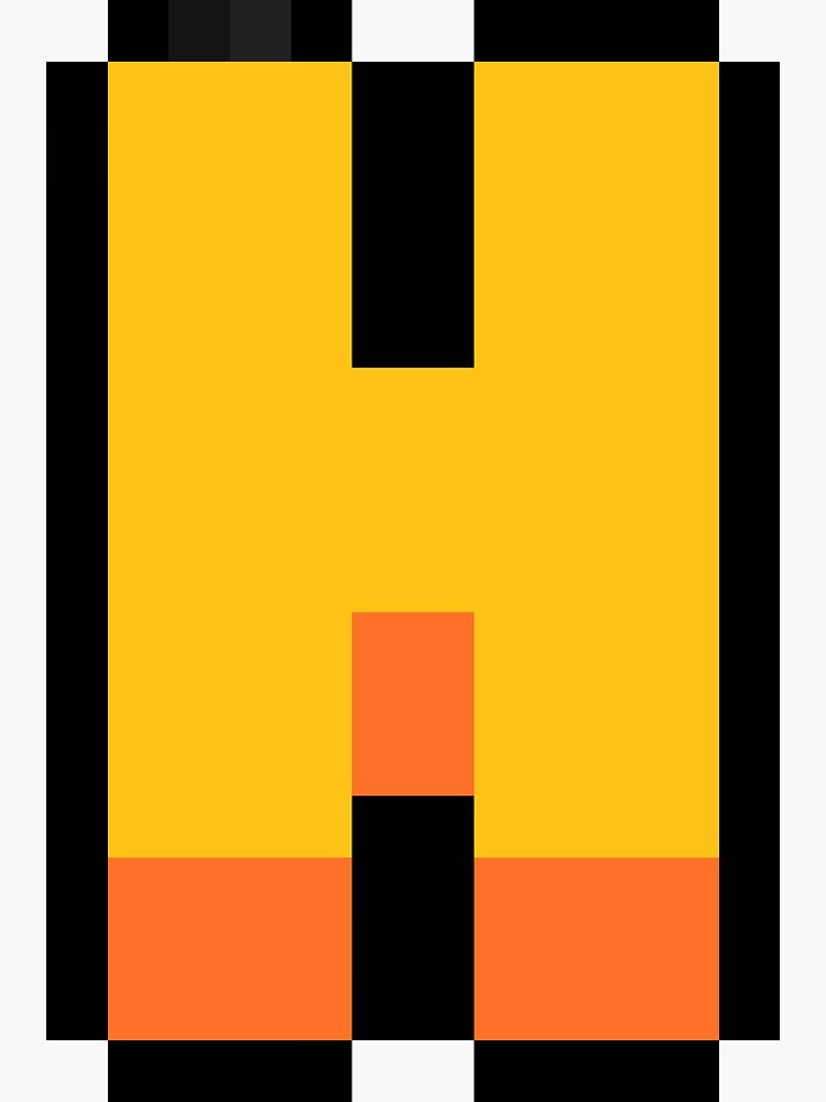 "pixelated alphabet - H" Sticker for Sale by pixelarte | Redbubble