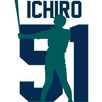 "Ichiro Suzuki Jersey Number Artwork" Sticker for Sale by NiyaThievert ...