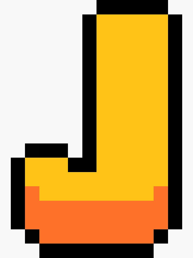 "pixelated alphabet - J" Sticker for Sale by pixelarte | Redbubble