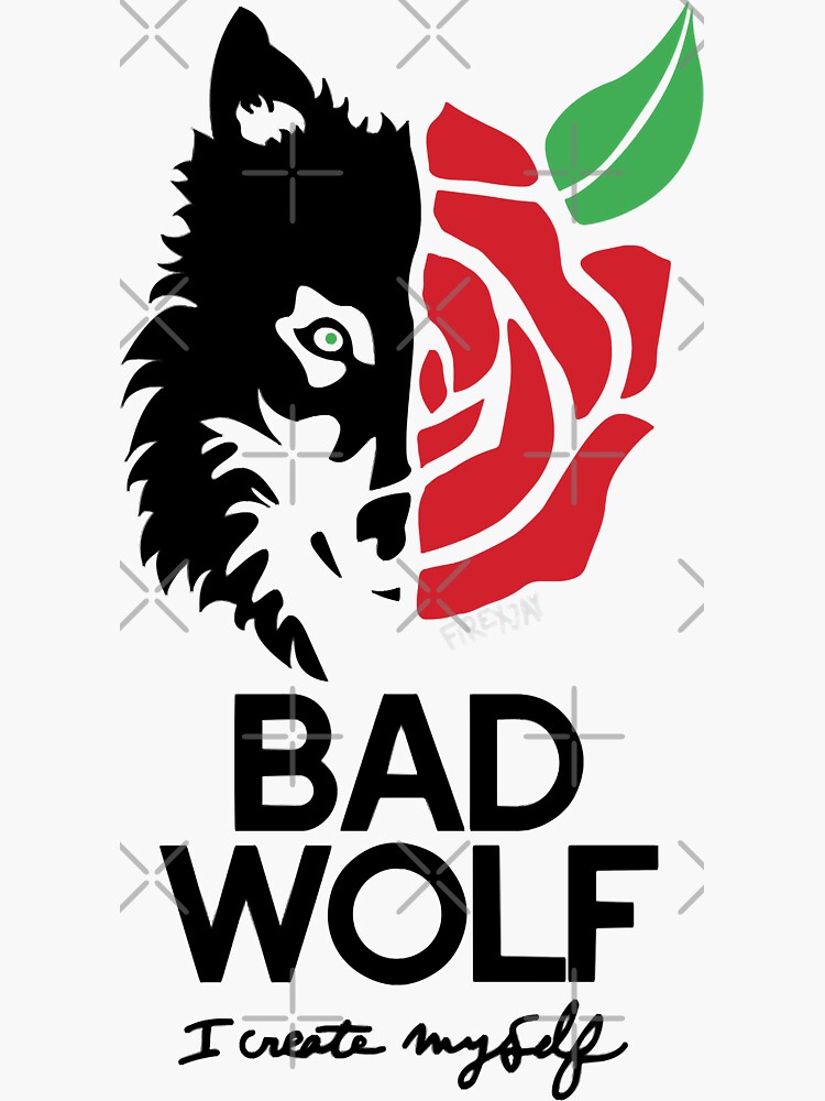 "Gold Movies BAD WOLF" Sticker for Sale by TraudelForster | Redbubble